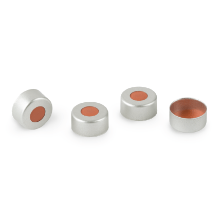 Restek Branded Vials and Caps range: Aluminium Crimp Cap 11mm with PTFE ...