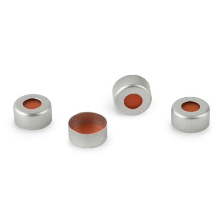 Restek Branded Vials and Caps range: Aluminium Crimp Cap 11mm with PTFE ...